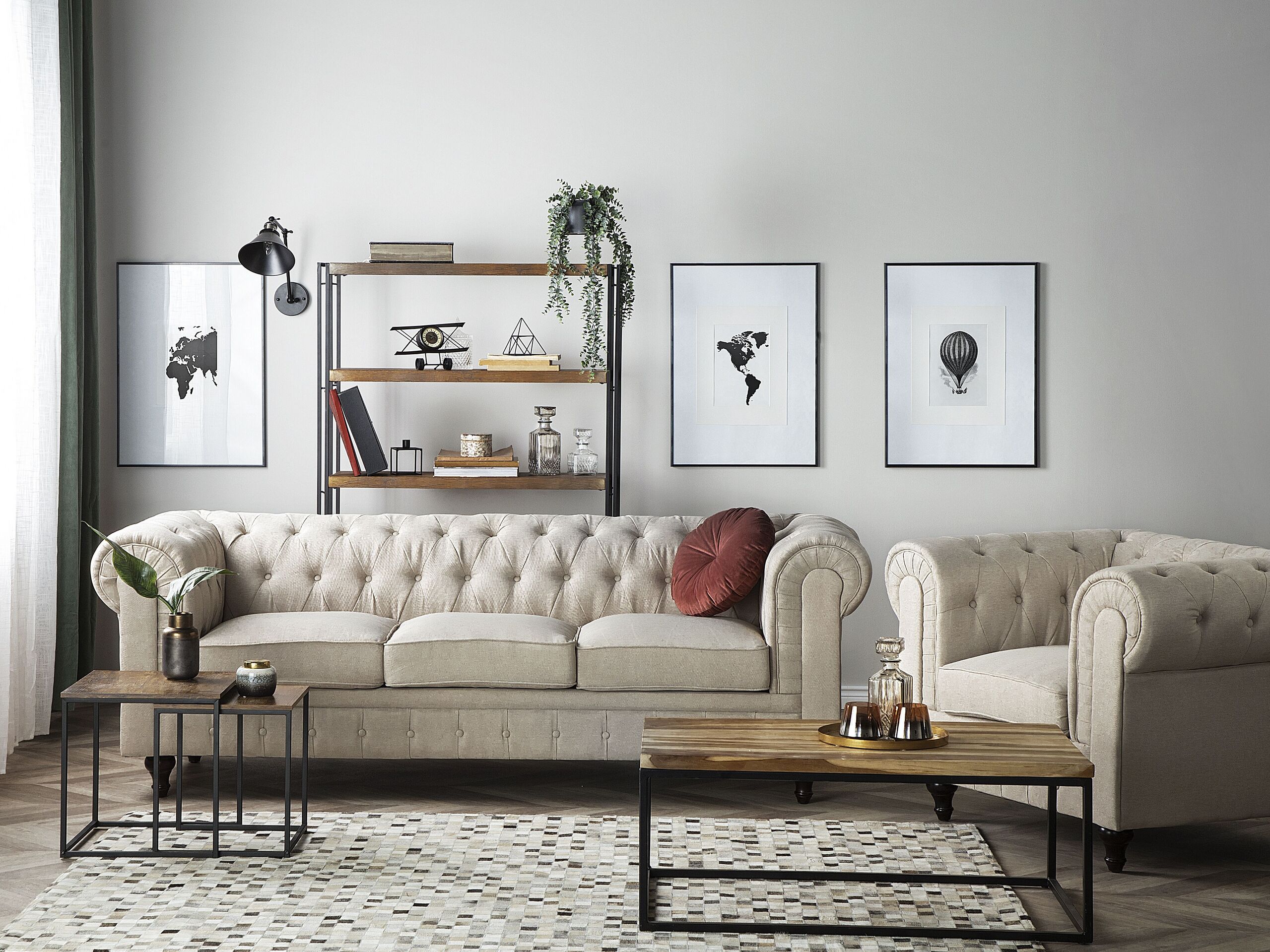 Sofa chesterfield black red white store
