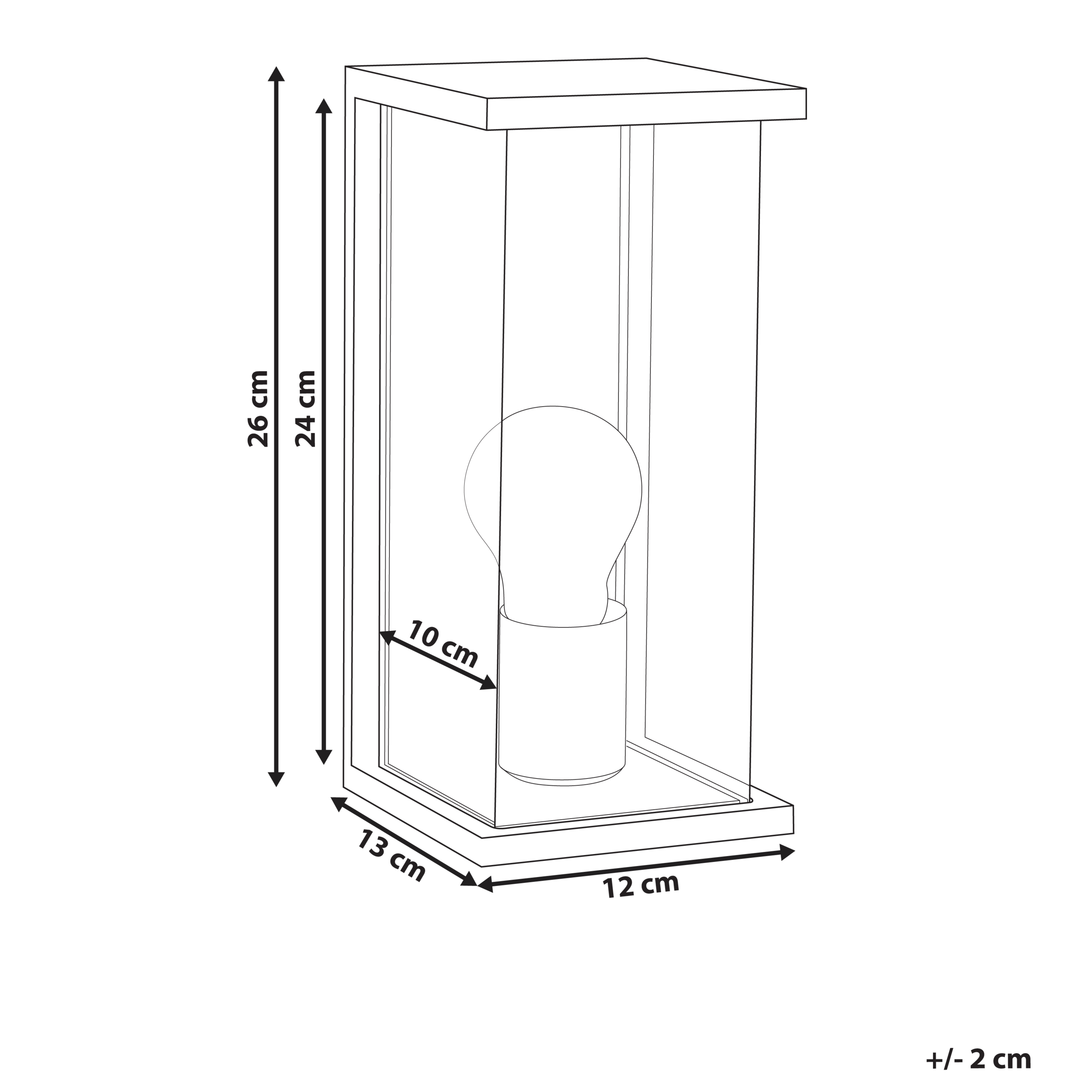 WAKAL - Tuin wandlamp - Matzwart - Metaal - Beliani - | HomeDeco.nl