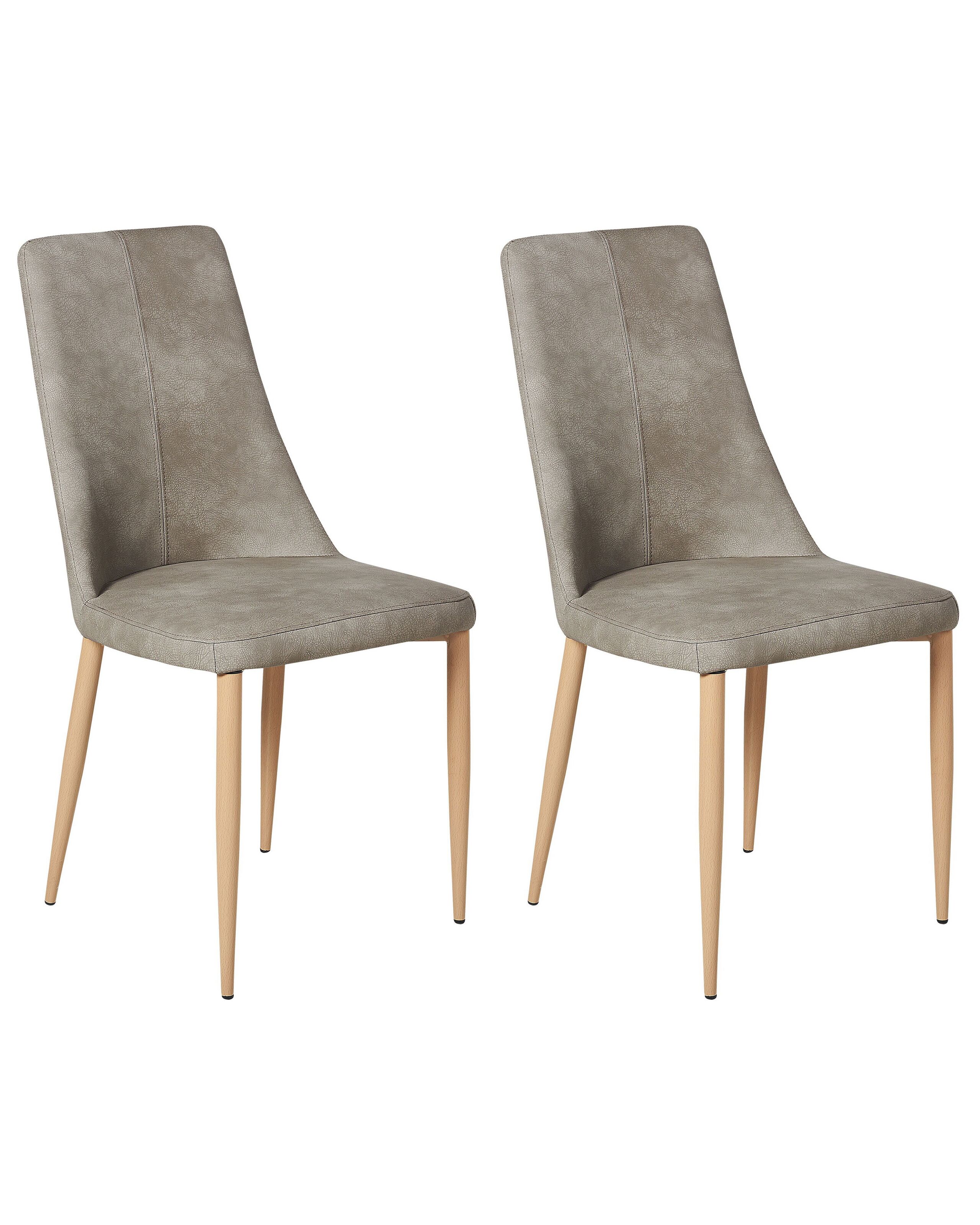 Light grey leather dining chairs store